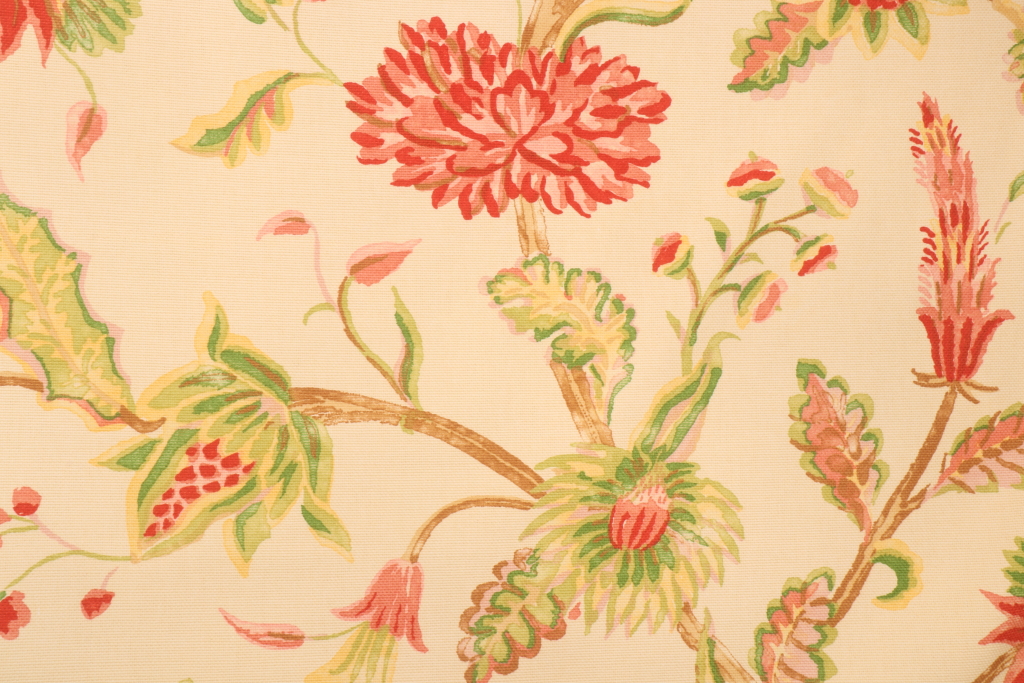 12 Yards Thibaut Georgetown F96136 Printed Cotton Drapery Fabric in Cream