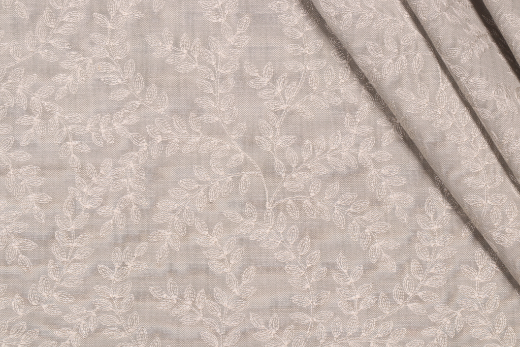 Sample of Valiant Fabrics Cordoba Embroidered Drapery Fabric in Sky