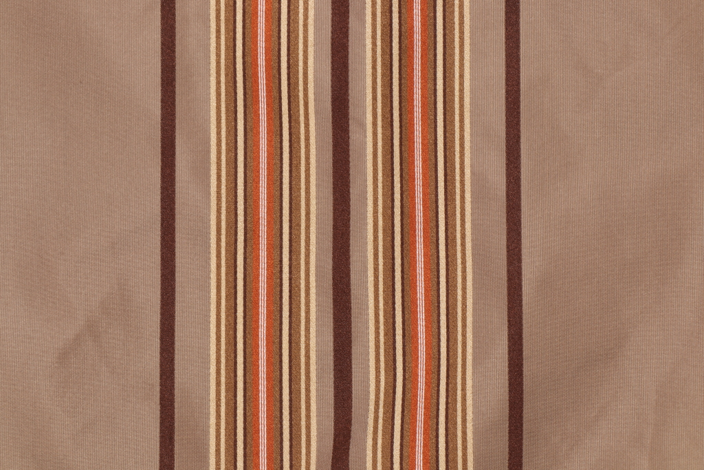 2.5 Yards Fabricut Stripe Woven Polyester Drapery Fabric in Rust