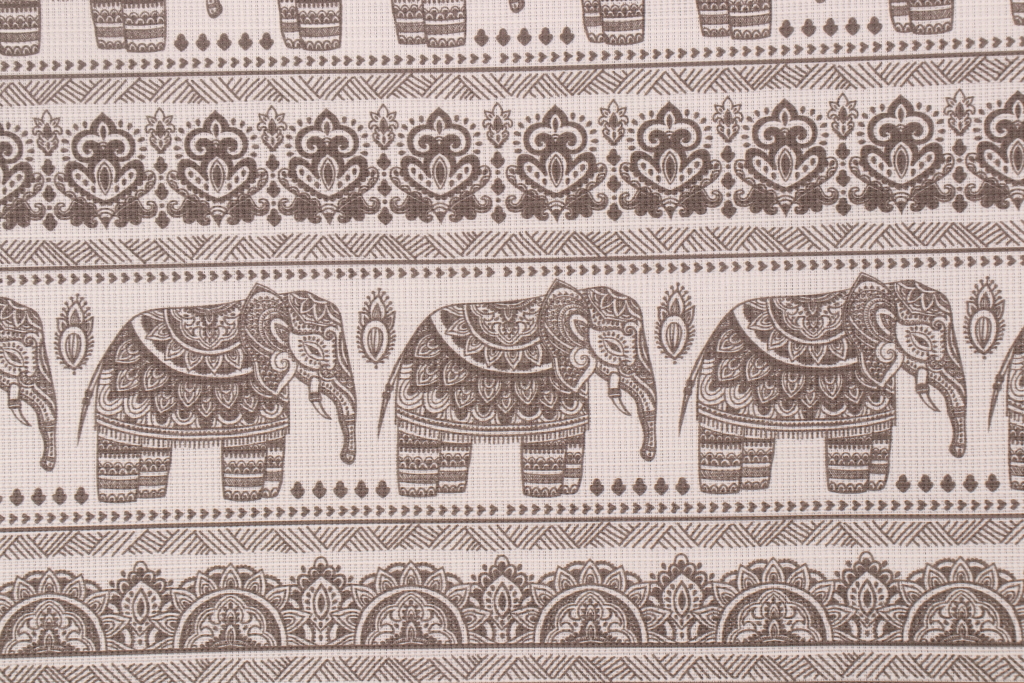 Terrasol - Ethnic Printed Acrylic Outdoor Fabric in Taupe