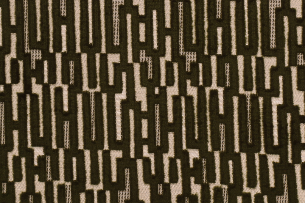 Crypton Lublin High Performance Velvet Chenille Upholstery Fabric in Moss