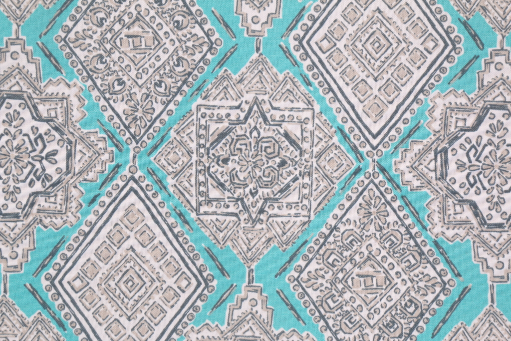 Premier Prints Milan Printed Polyester Outdoor Fabric in Ocean
