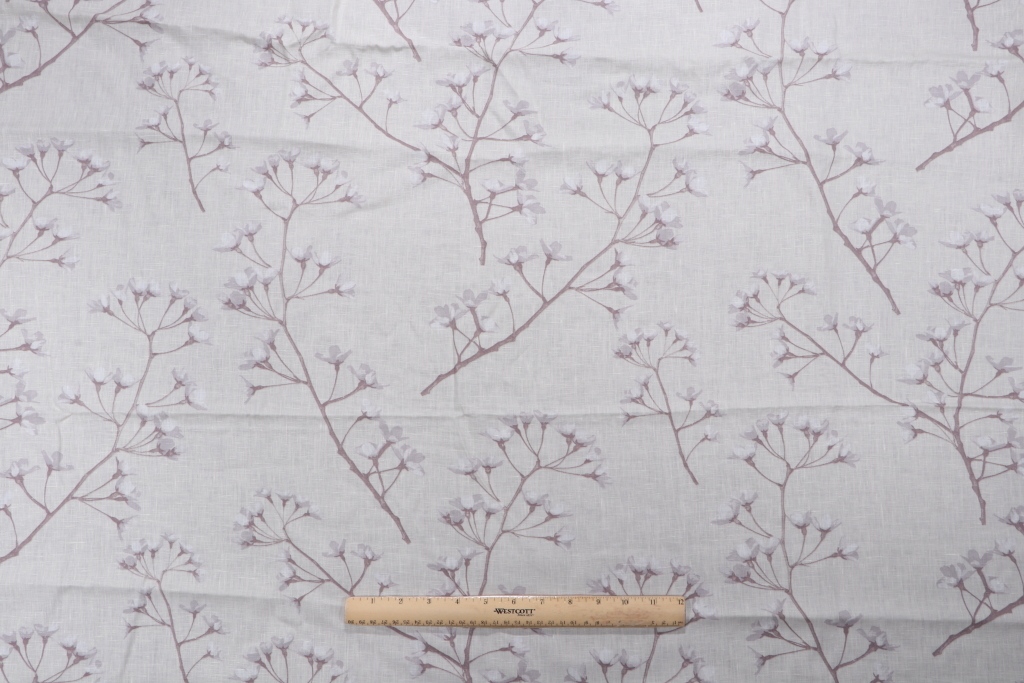 1.25 Yards Old World Weavers Blossom Printed Linen Drapery Fabric in Samite