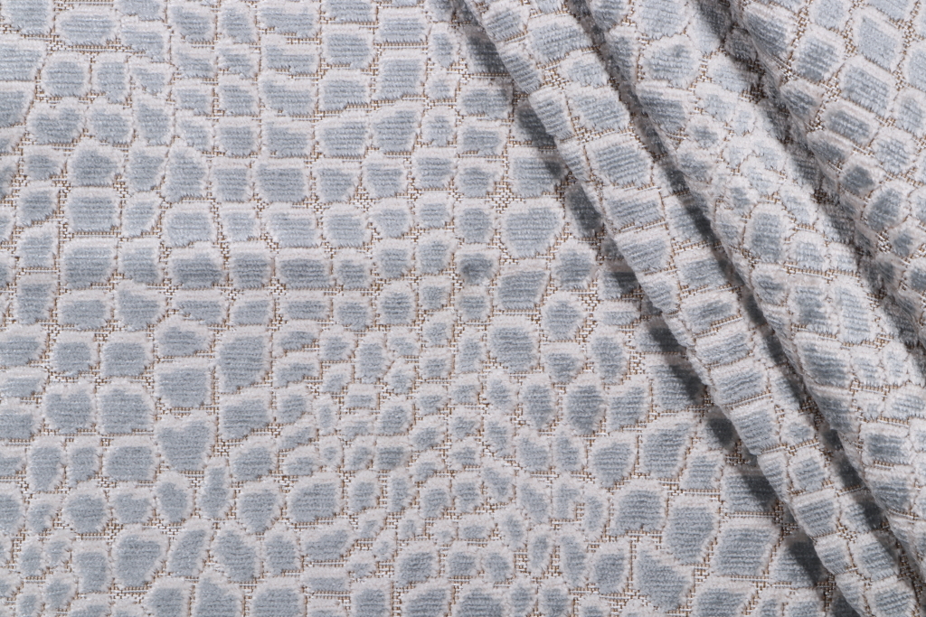 Hamilton Dundee Velvet Upholstery Fabric in Cloud