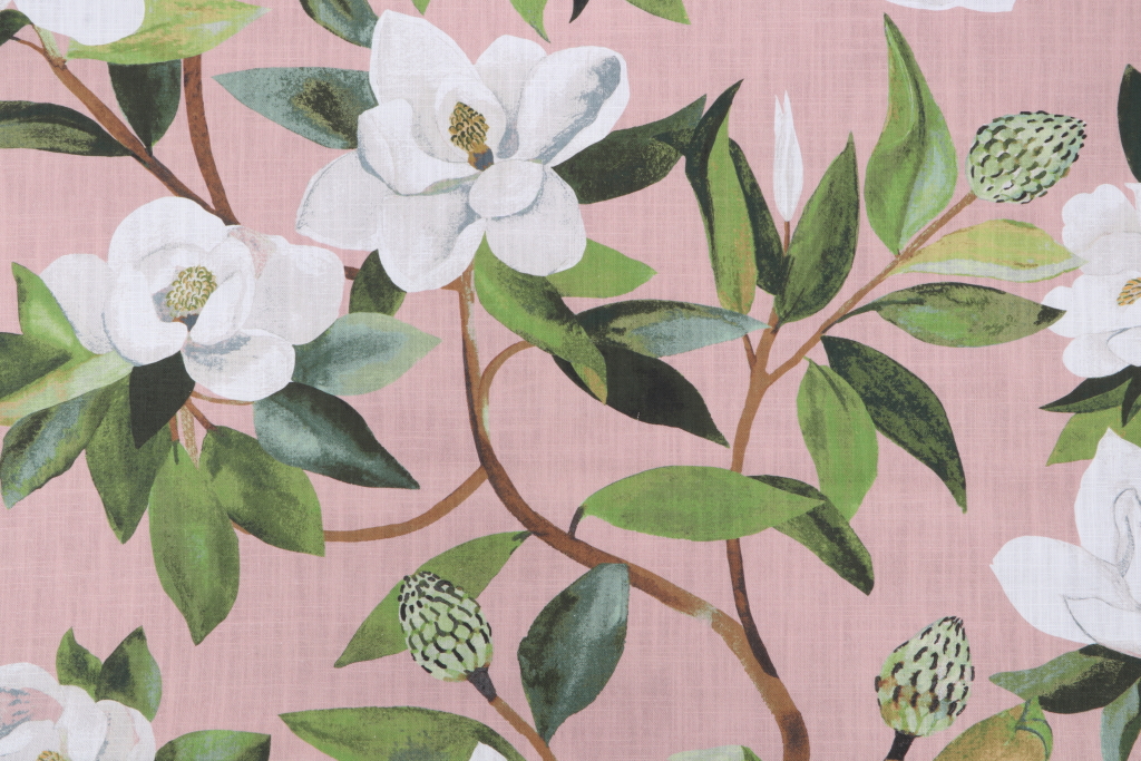 13.38 Yards Lacefield Shelby Printed Drapery Fabric in Rose