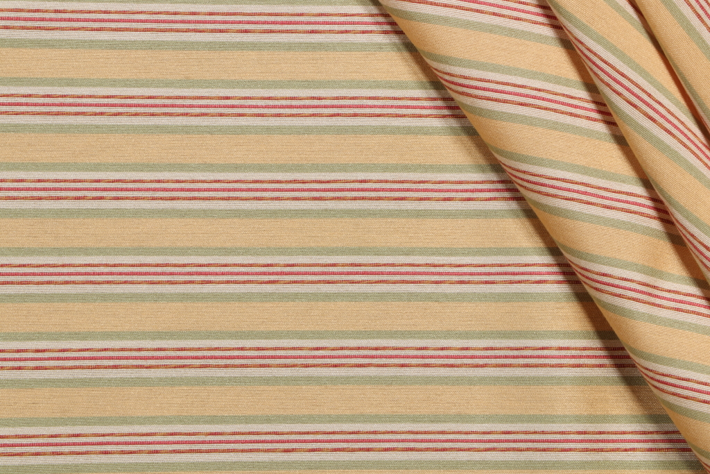 1.5 Yards Thibaut Cadogan Stripe W8166 Woven Decorator Fabric in Yellow