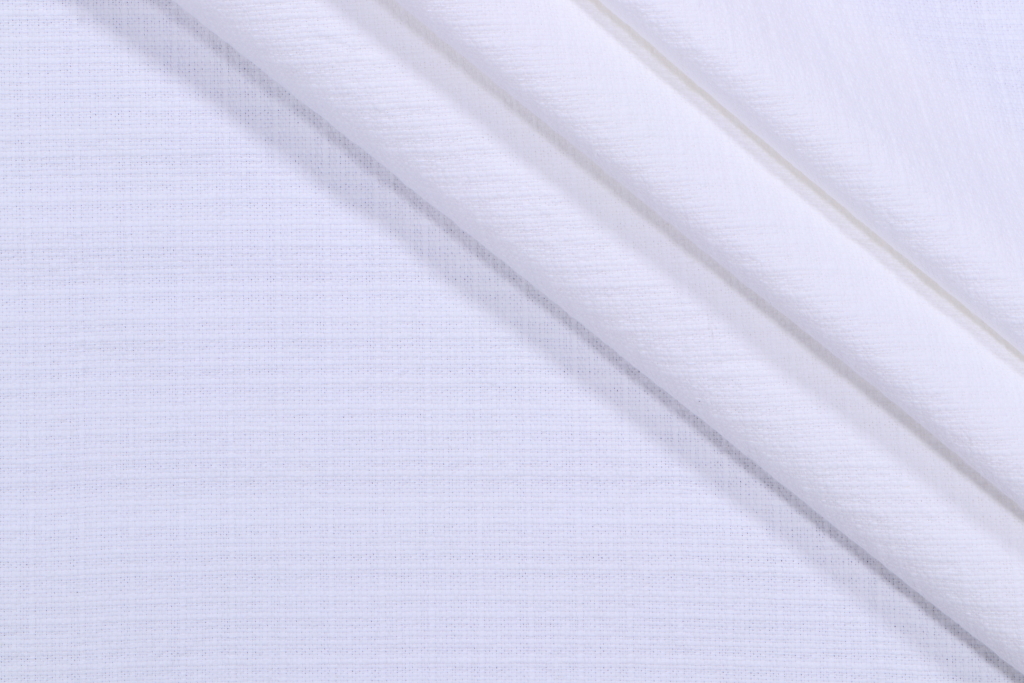 3 Yards Slubbed Woven Decorator Fabric in Winter White