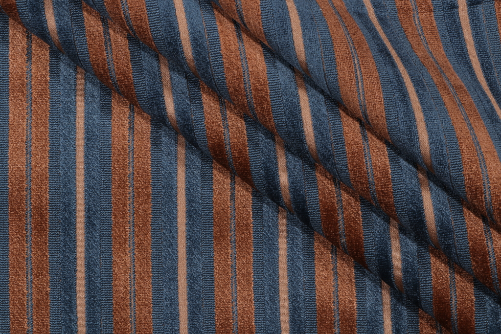2.38 Yards Scalamandre Verrier Stripe Grois Point Velvet Upholstery ...