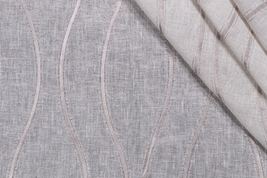 4.88 Yards Mabel Sheer Embroidered Drapery Fabric in Smoke