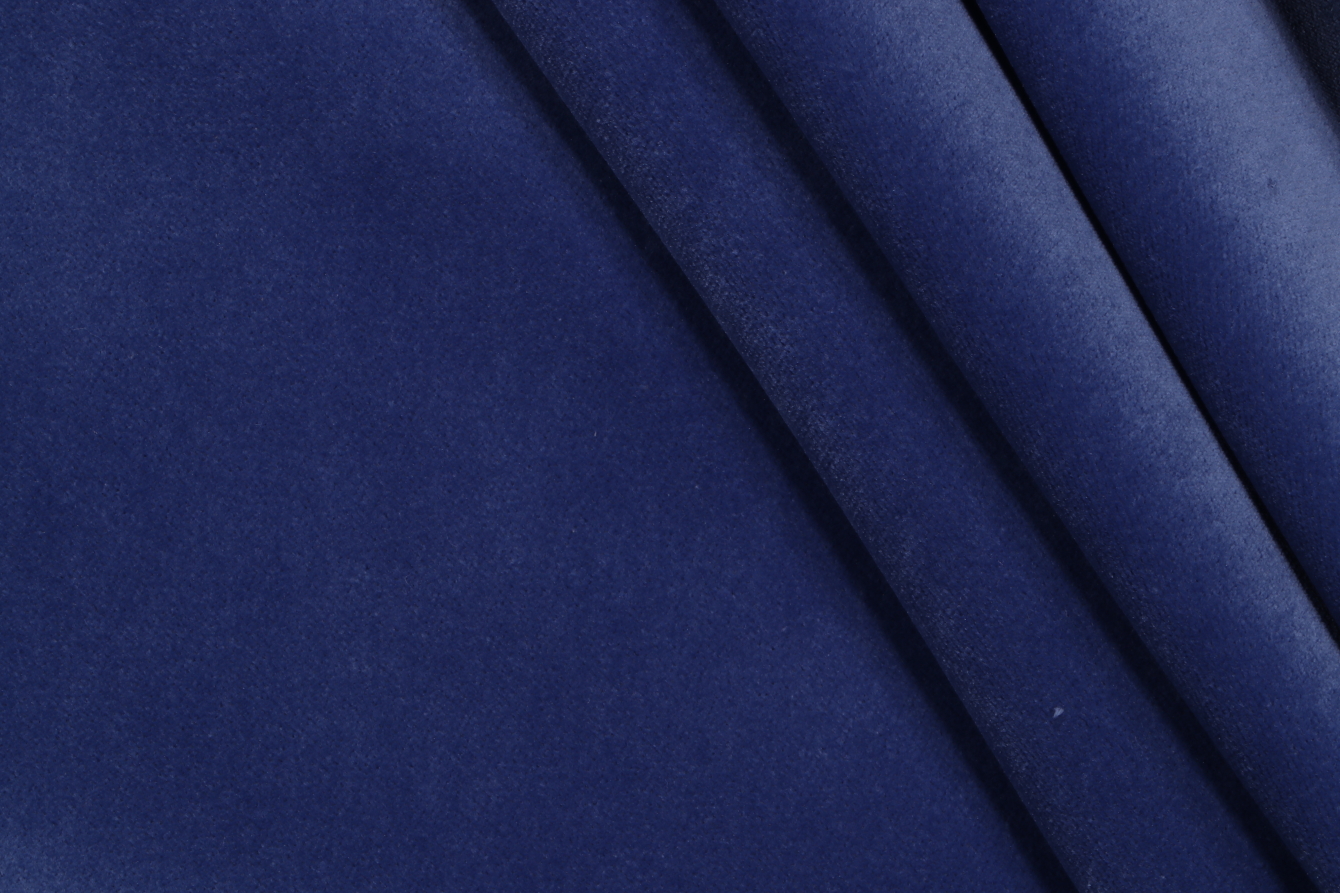 3.88 Yards Banks Velvet Upholstery Fabric in Cobalt