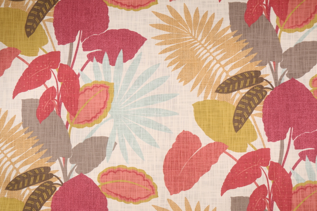Kaufmann Costa Rica Printed Cotton Drapery Fabric in Tigerlily