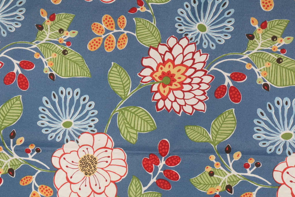 1.8 Yards Richloom Floral Printed Polyester Outdoor Fabric