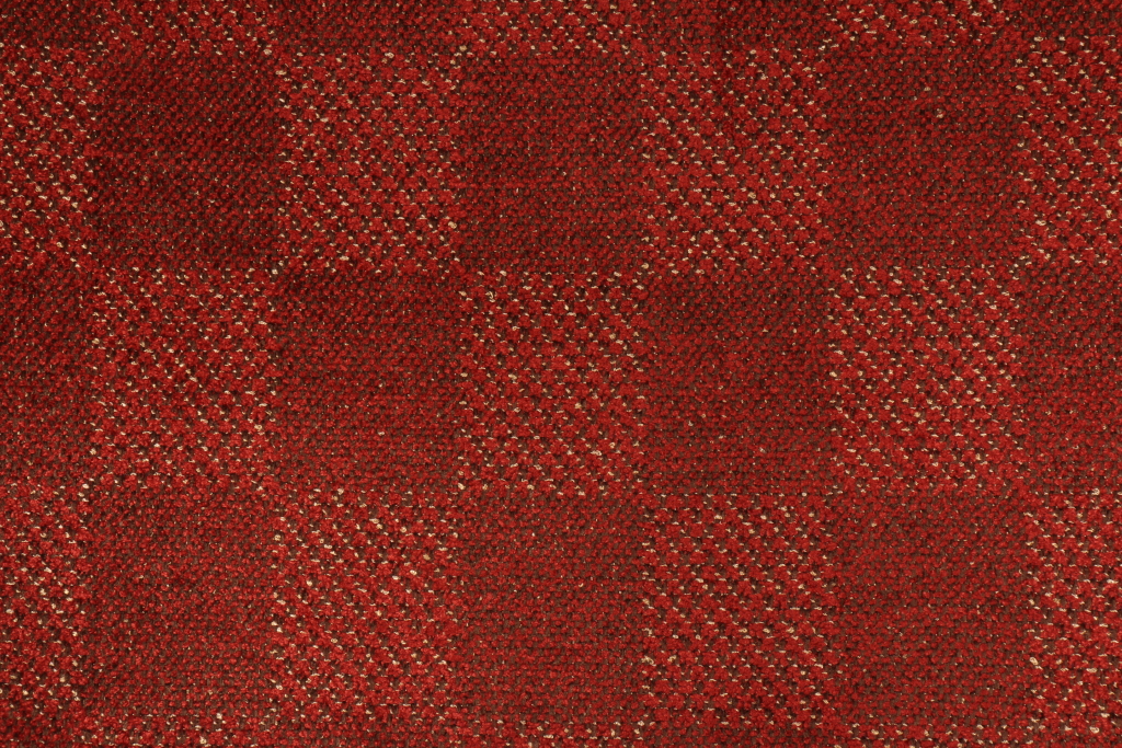 Beacon Hill Checker Block Chenille Upholstery Fabric in Flambeau
