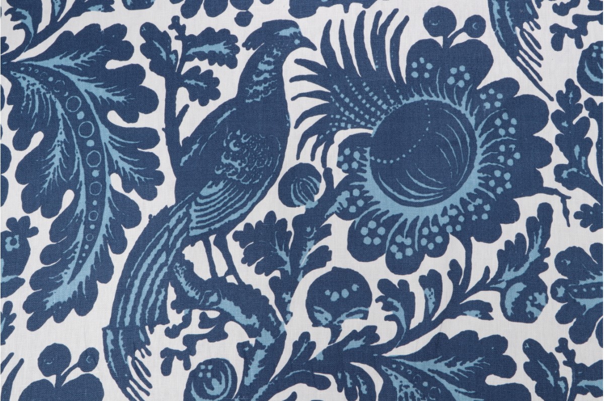 Sample of Scalamandre Resist Print 6218 Printed Linen Drapery Fabric in ...