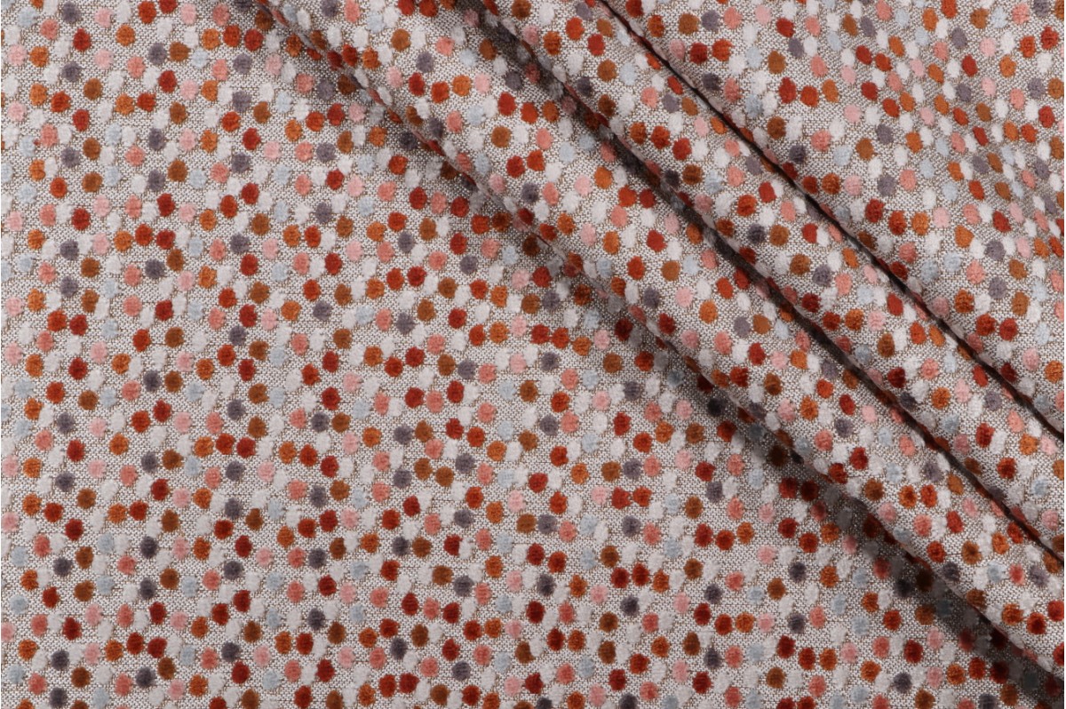 Hamilton Bacchus Velvet Upholstery Fabric in Terracotta