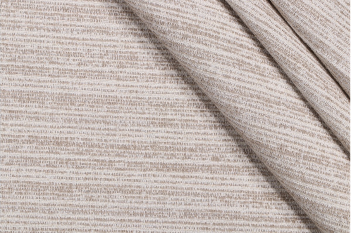 8.75 Yards Perennials Stripe Woven Solution Dyed Acrylic Chenille Outdoor Fabric in Linen