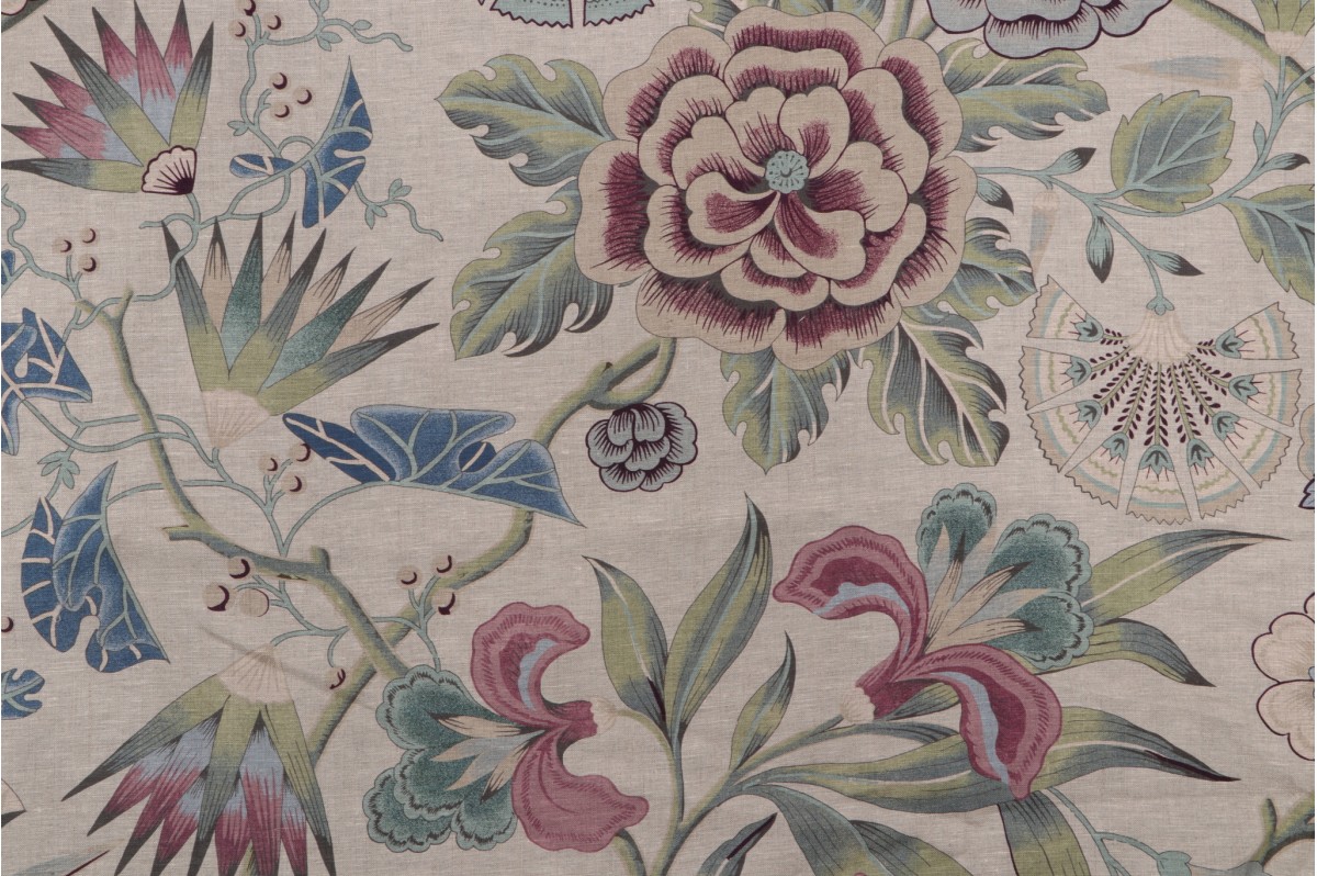 2.63 Yards Anna French Cleo AF9617 Printed Linen Blend Drapery Fabric ...