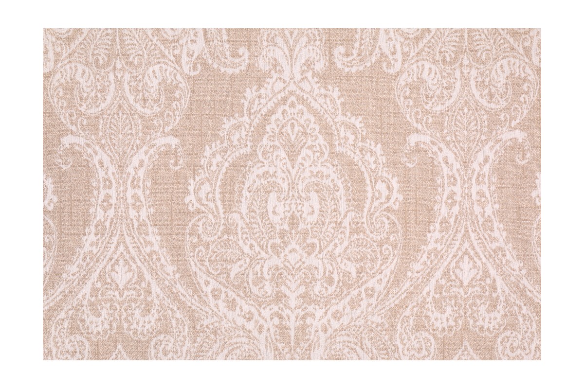 3.25 Yards Damask Upholstery Fabric in Natural