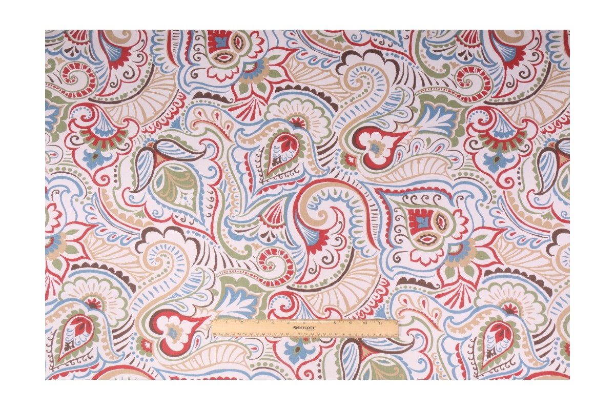 Richloom Fratella Printed Cotton Drapery Fabric in Sierra