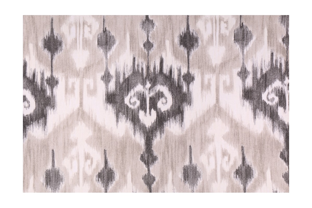 Richloom Platinum Collection Marlena Printed Cotton Drapery Fabric in Graphite