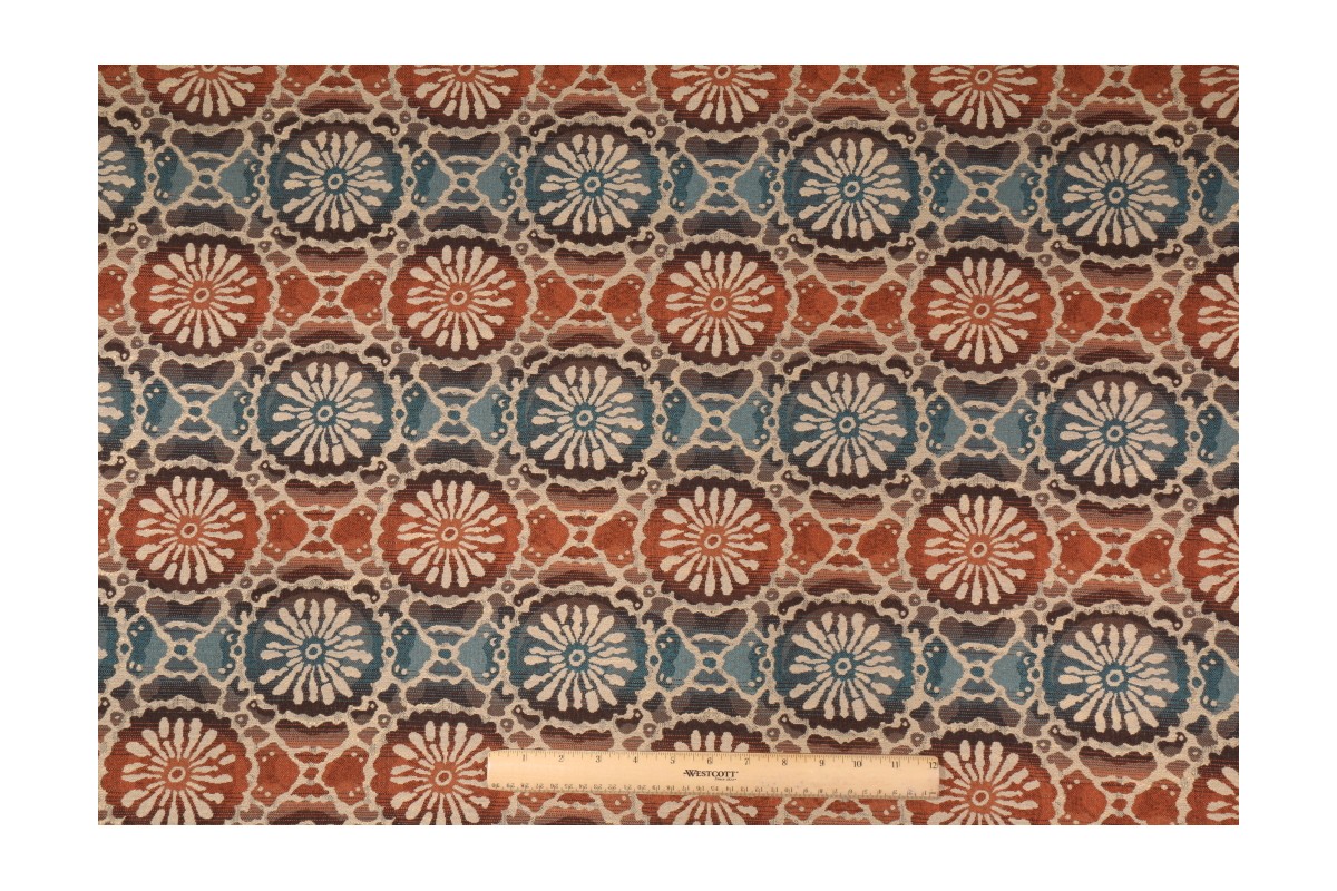 Calista Tapestry Upholstery Fabric in Sunset