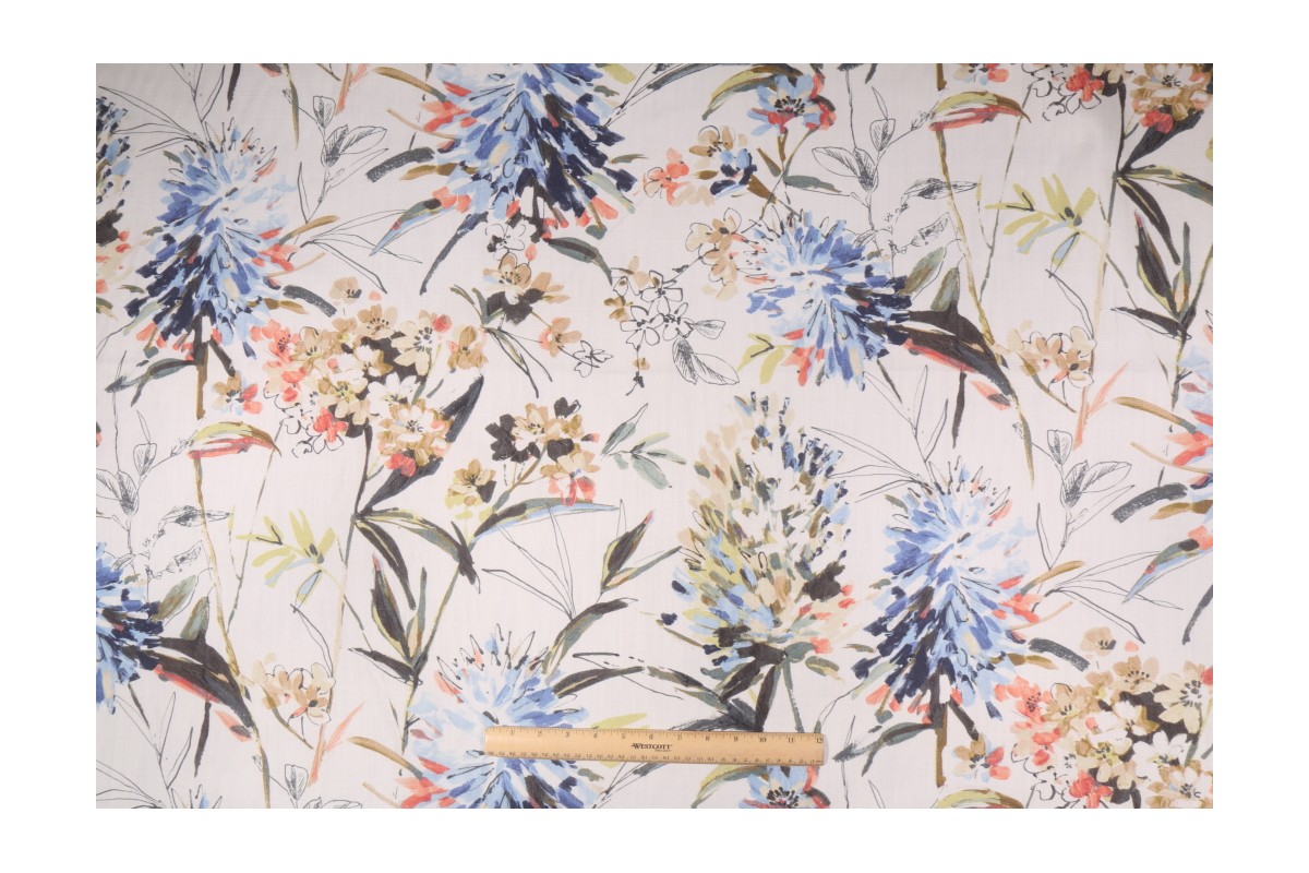 Hamilton Tivoli Printed Cotton Drapery Fabric in Summer