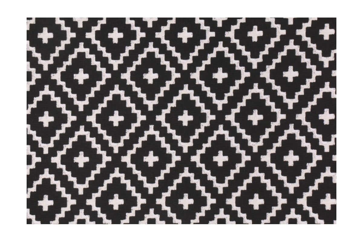 Printed Polyester Outdoor Fabric in Black