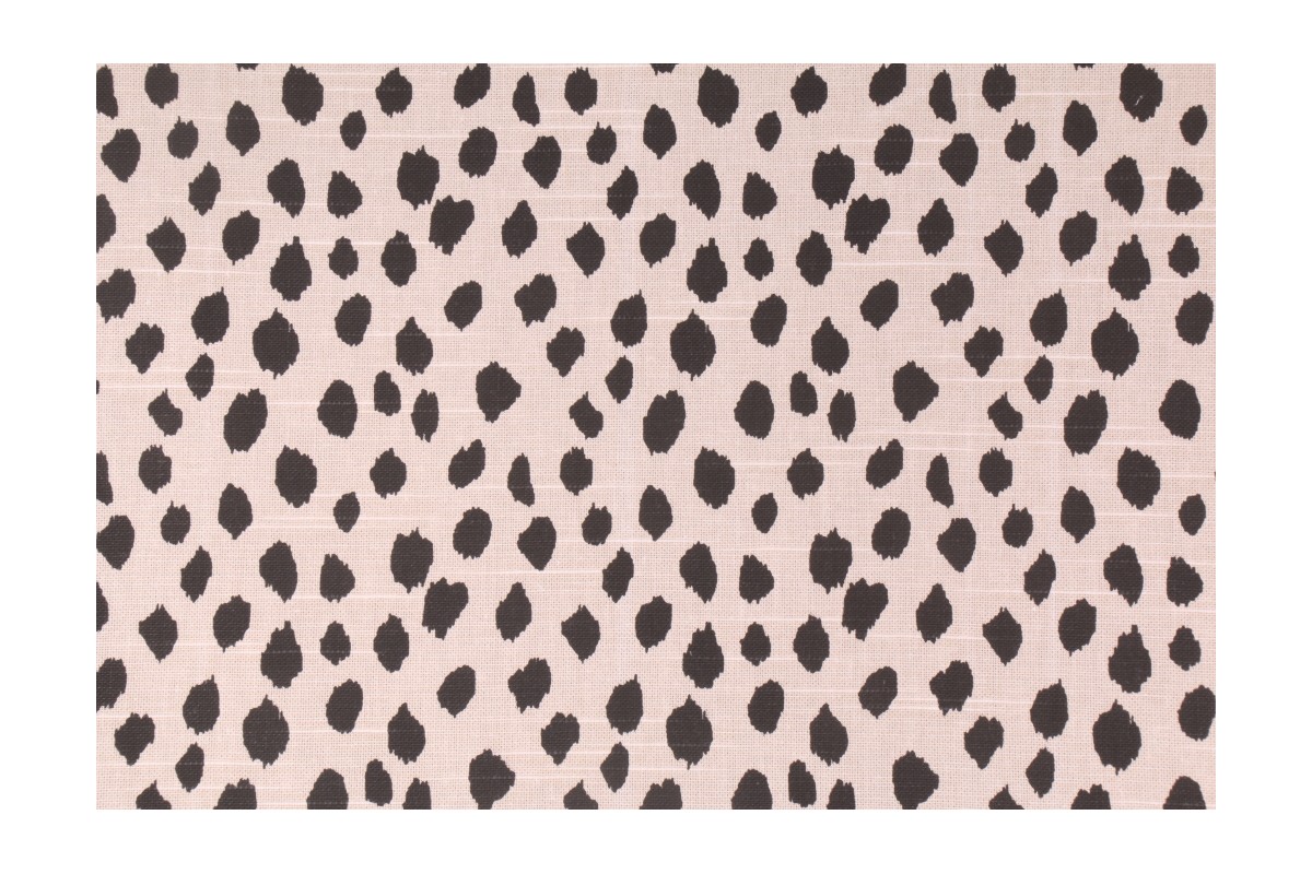 Lacefield Dalmatian Printed Cotton Drapery Fabric in Ink