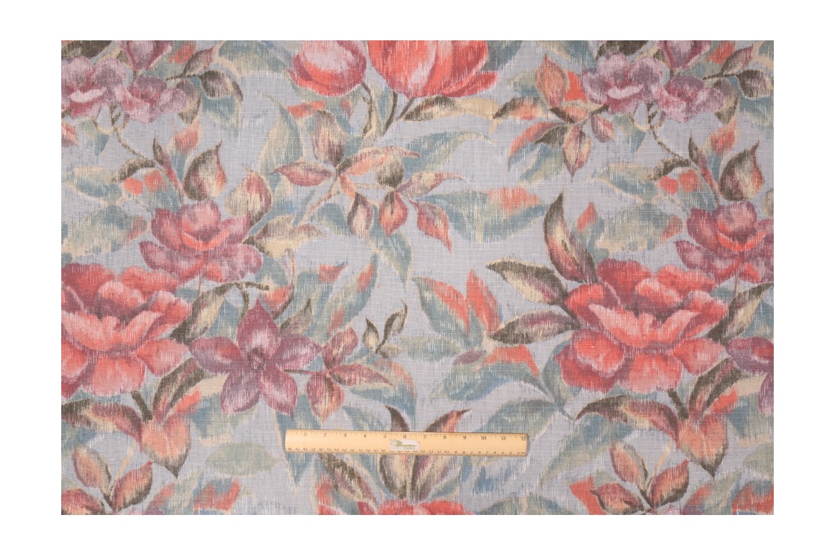 Monet Printed Cotton Drapery Fabric in Pastel