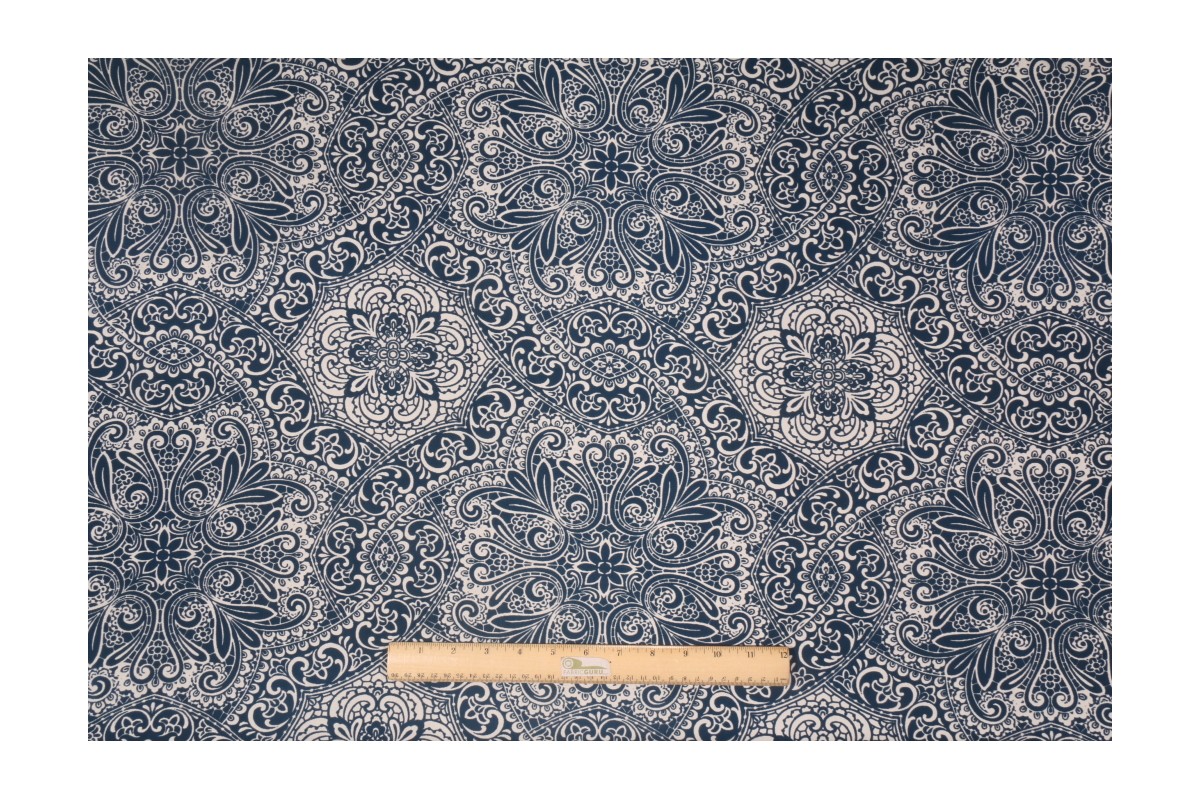 PK Lifestyles Intricacy Cotton Decorator Fabric With Microfiber Flocked ...