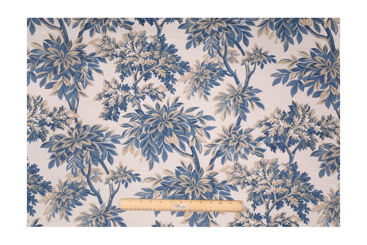 0.5 Yards Robert Allen Sylvan Toile Printed Cotton Drapery Fabric in ...
