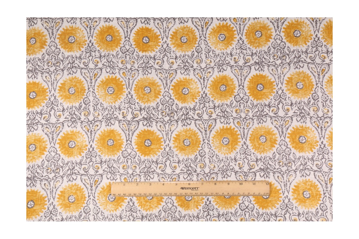Suburban Home for Duralee 72087 Riya Printed Linen Blend Drapery Fabric ...