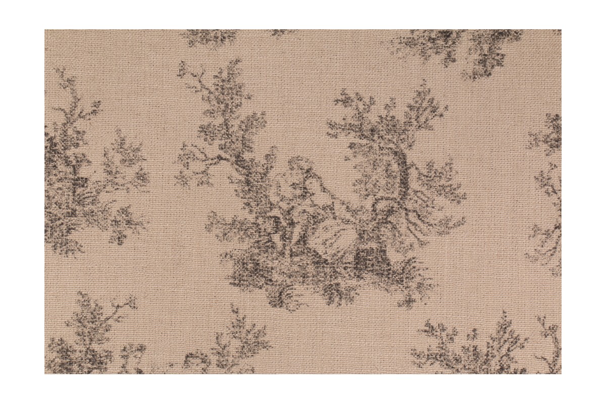 PK Lifestyles Printed Poly Linen Drapery Fabric in Graphite