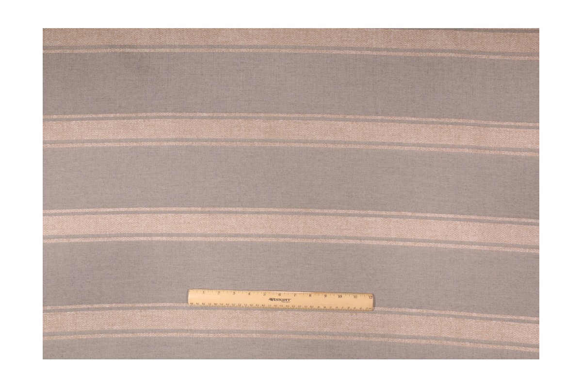 10 Yards Canopy Stripe Solution Dyed Acrylic Outdoor Fabric in Stone