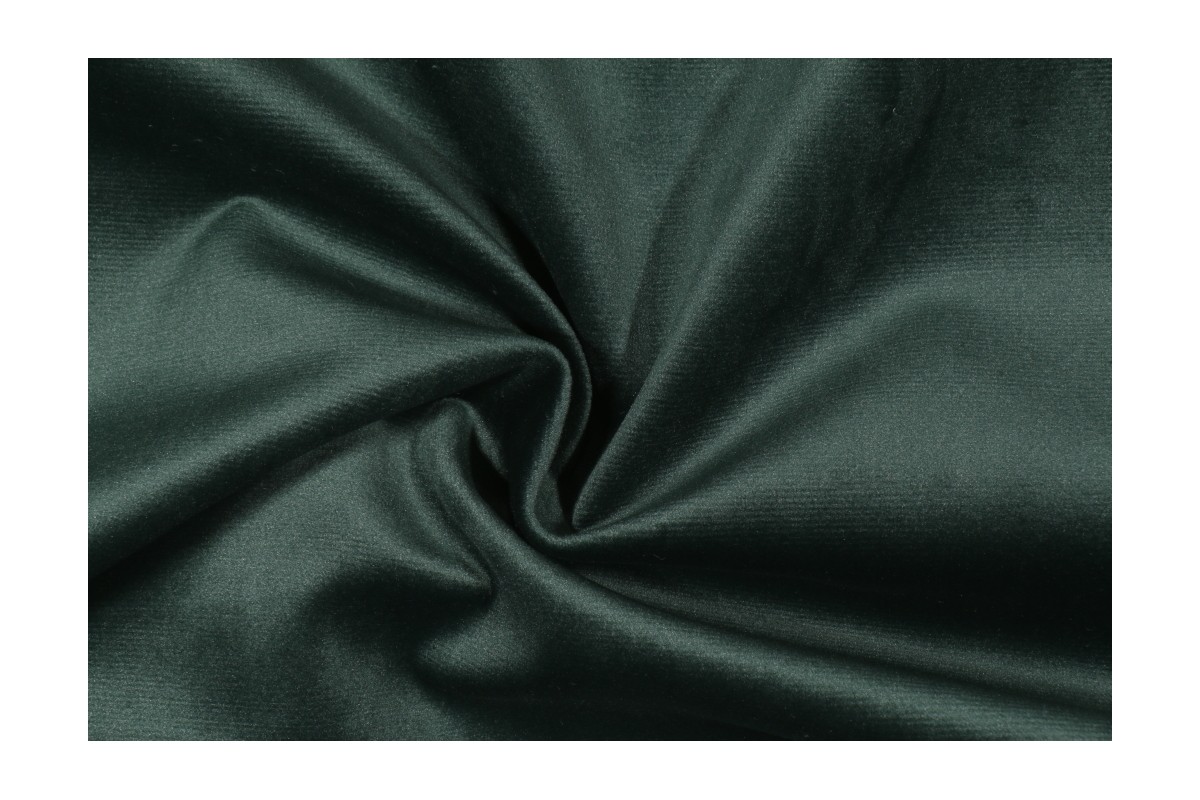 Polyester Plush Upholstery Fabric in Hunter Green