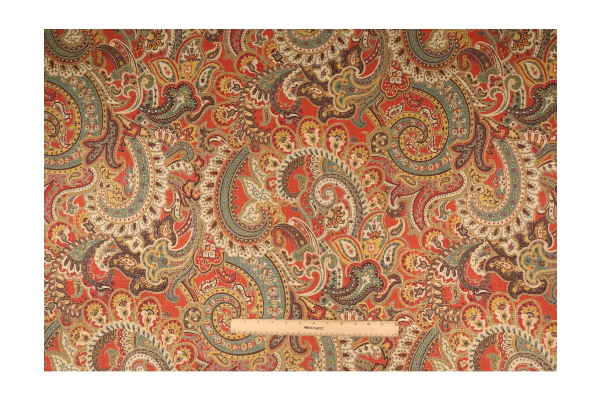 Mill Creek Collence - Cliffside Printed Linen Blend Drapery Fabric in ...