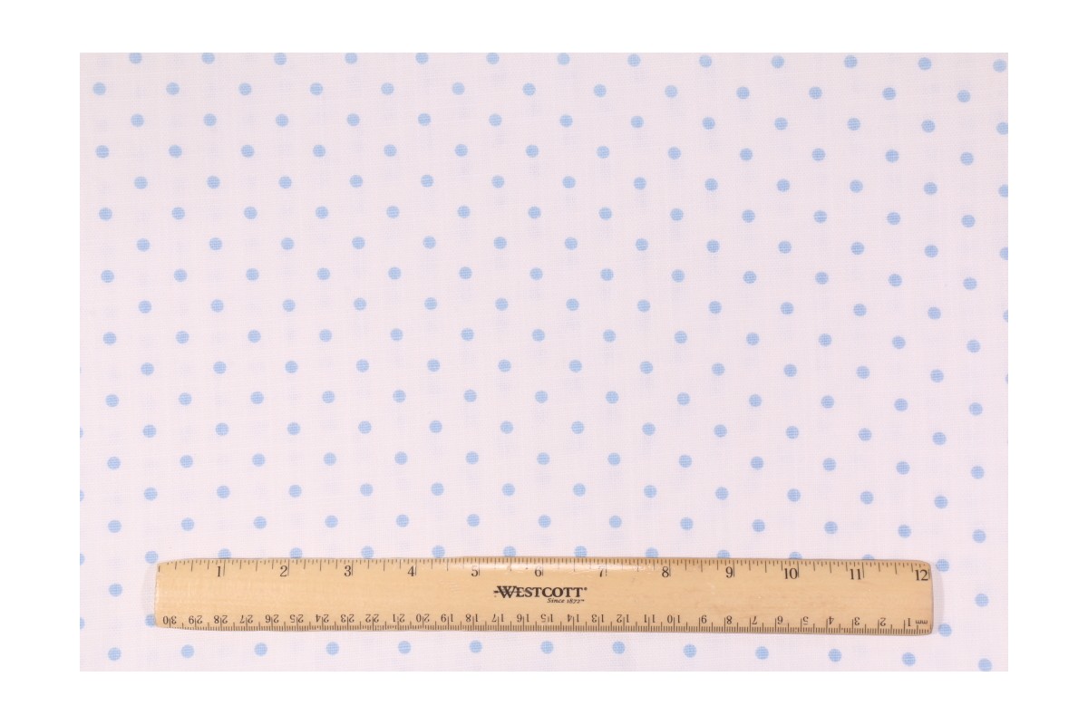 Premier Prints Mini Dot Drake Printed Cotton Drapery Fabric in Sky