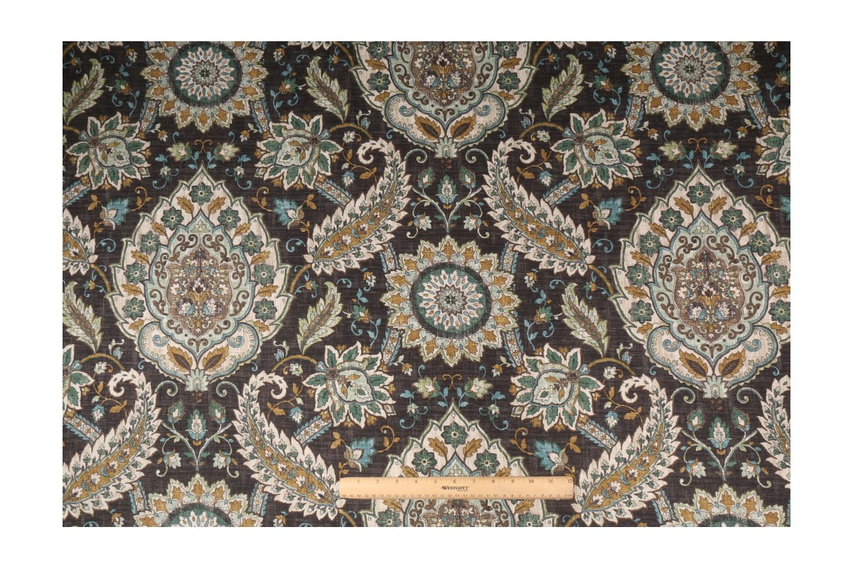 Fidelio - Cliffside in Moonrock Printed Linen Blend Drapery Fabric by ...