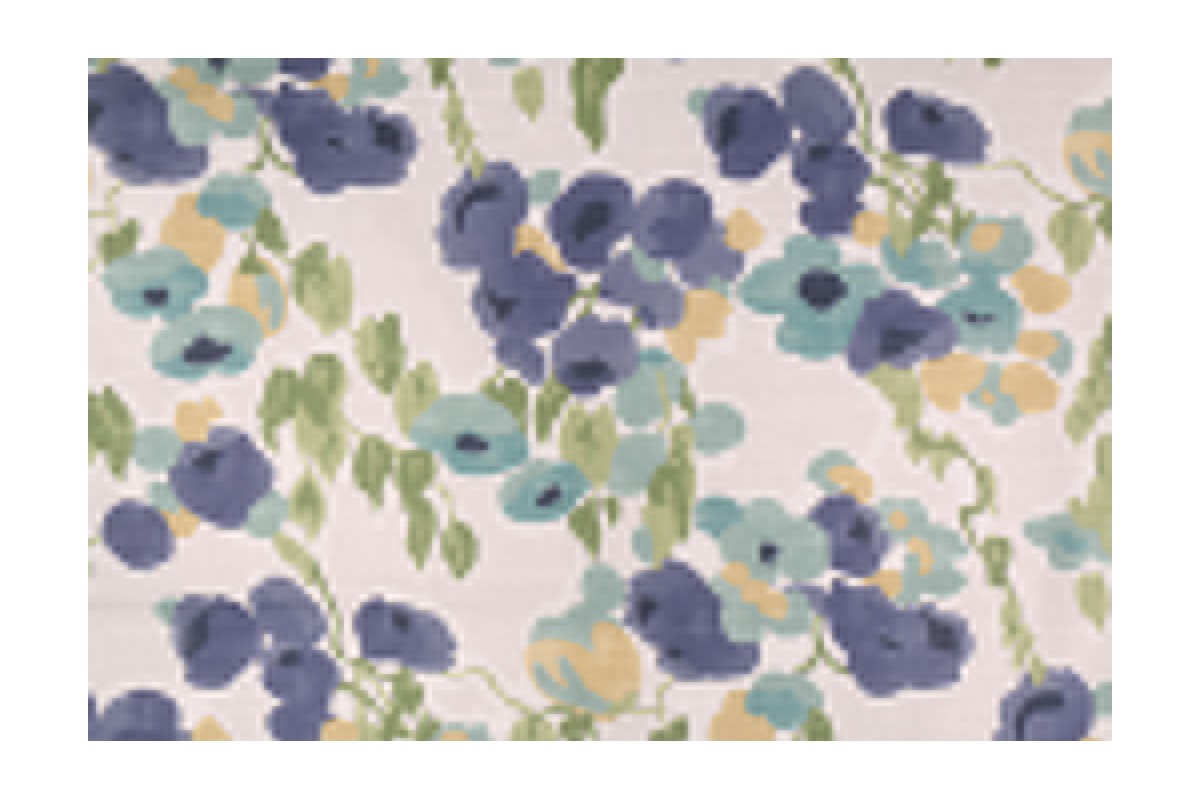 Robert Allen Fresh Bouquet Printed Cotton Drapery Fabric in Admiral