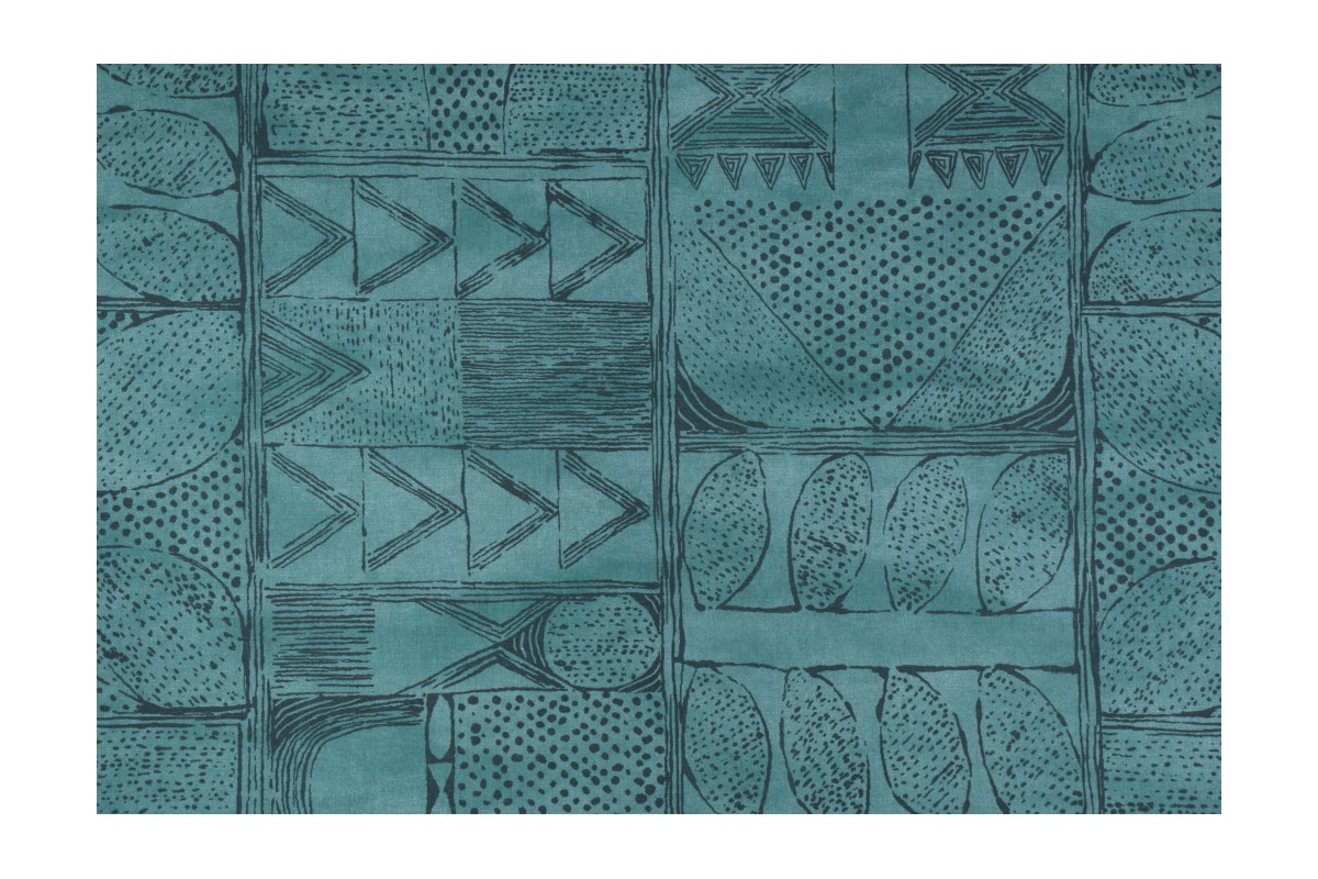 Robert Allen Cassava Printed Cotton Drapery Fabric in Jasper