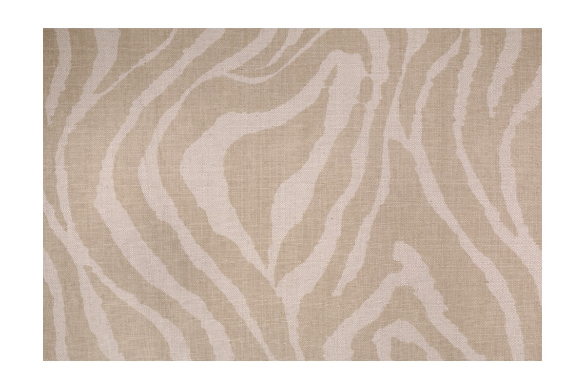 Vilber 33597 Zebra Spanish Printed Cotton Drapery Fabric in Natural