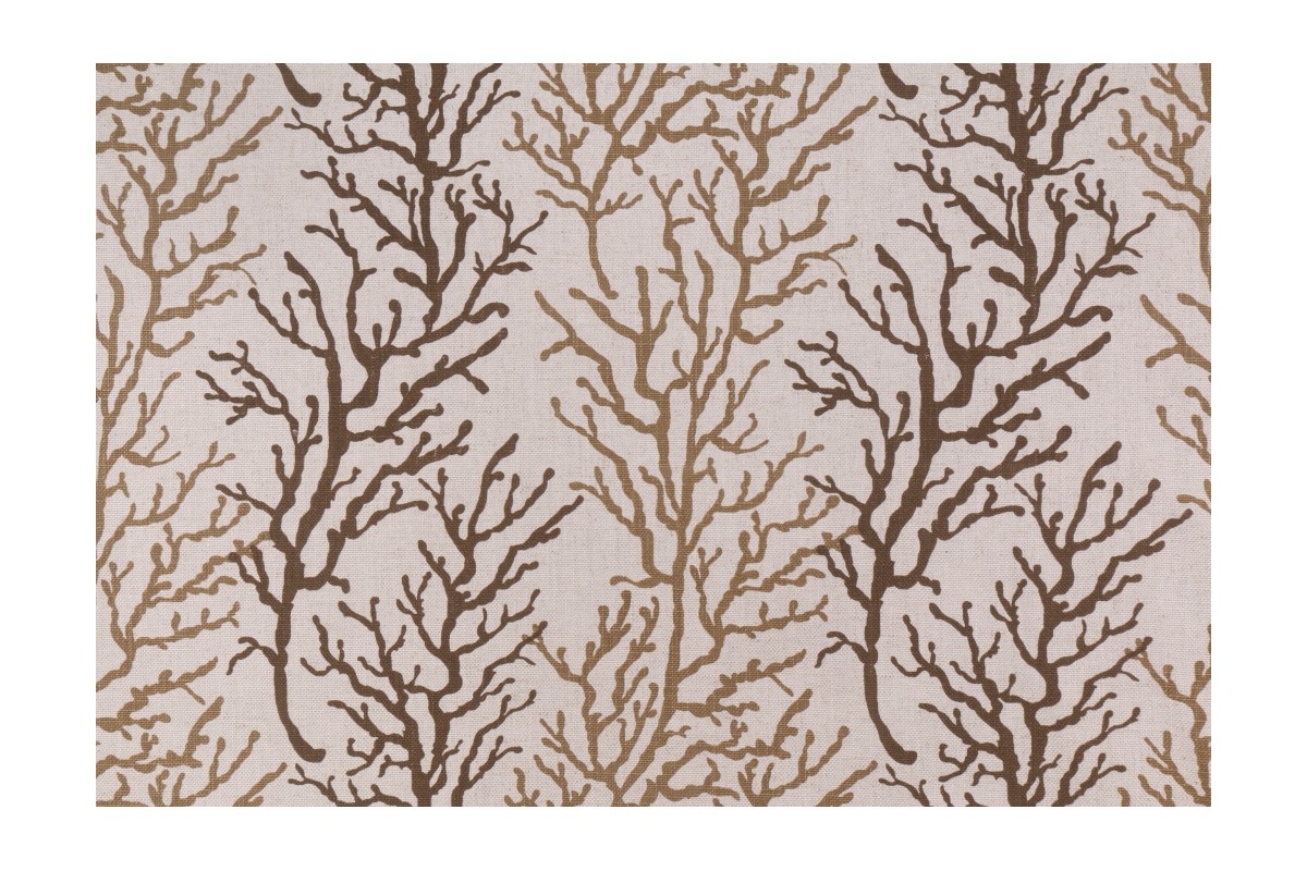 Lasha Home Fashions Capris Printed Drapery Fabric in Natural