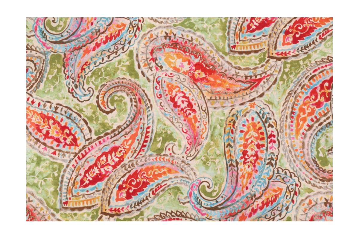 Kelly Ripa Home Bright & Lively Printed Cotton Drapery Fabric in Fiesta