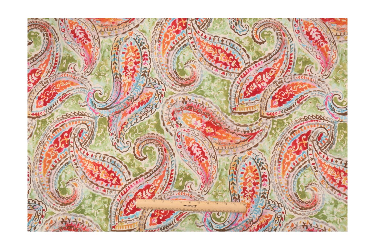 Kelly Ripa Home Bright & Lively Printed Cotton Drapery Fabric in Fiesta