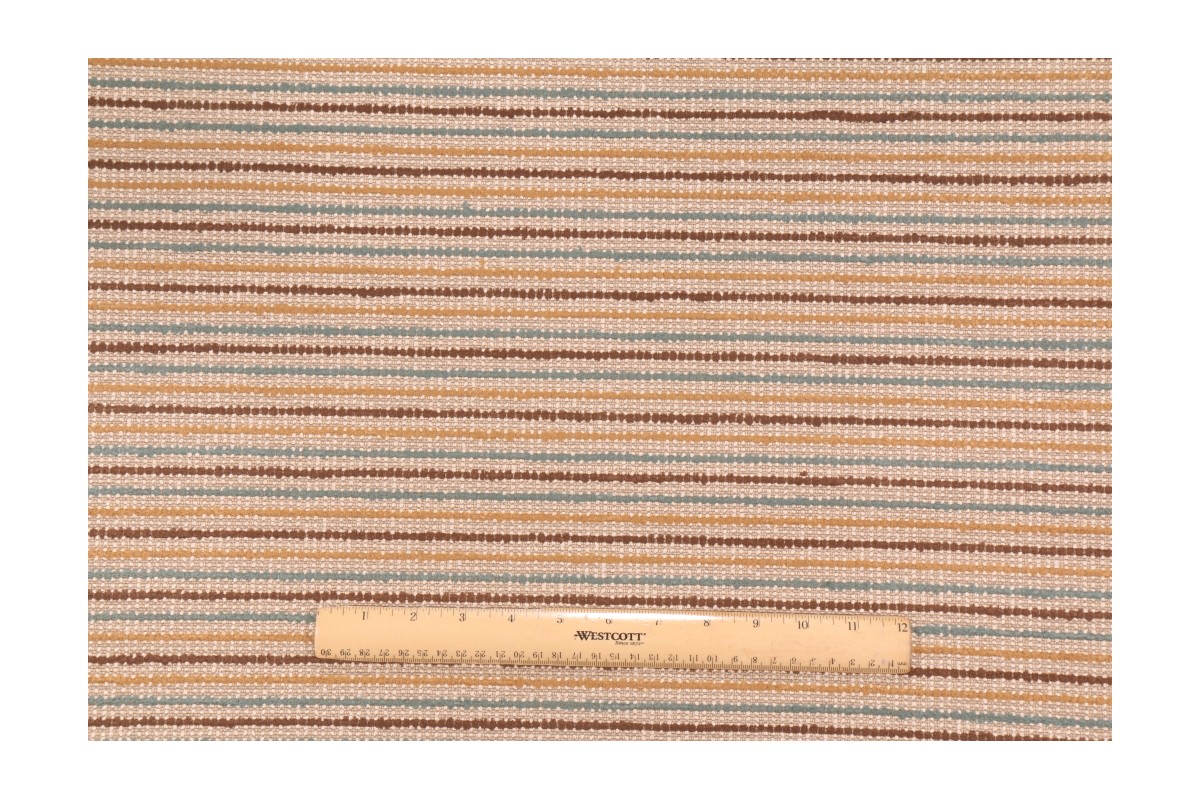 Robert Allen Pathway Stripe Woven Upholstery Fabric in Flax