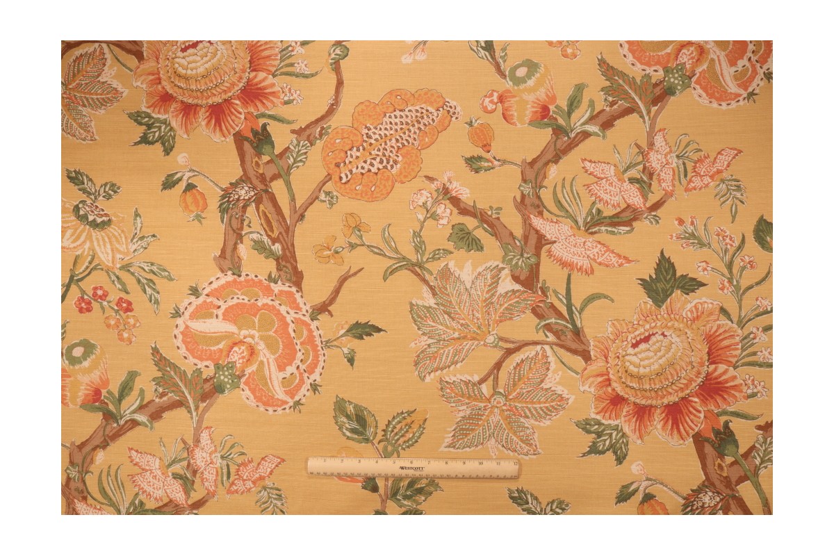 8.63 Yards Thibaut Nicobar F97126 Printed Linen Blend Drapery Fabric in ...