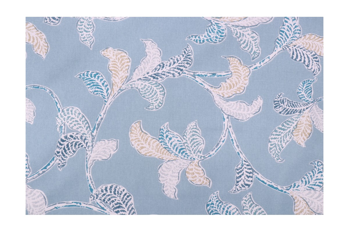 Robert Allen Rosemaling Printed Cotton Drapery Fabric in Coldspring