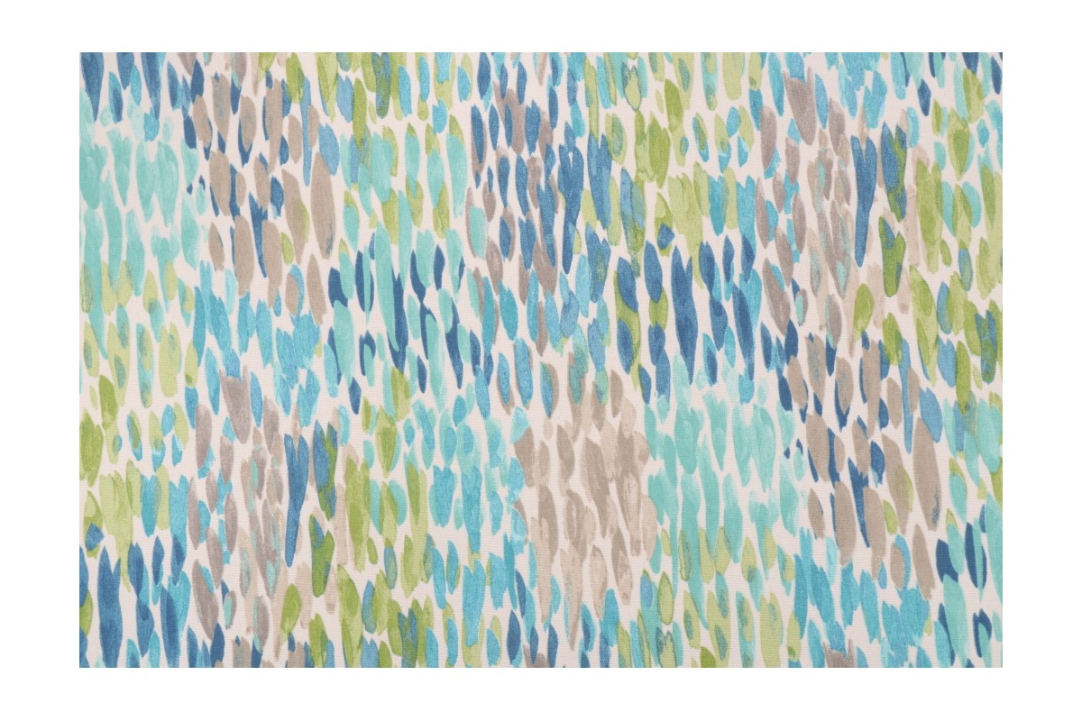 Kelly Ripa Home Make It Rain Printed Polyester Outdoor Fabric in Cerulean