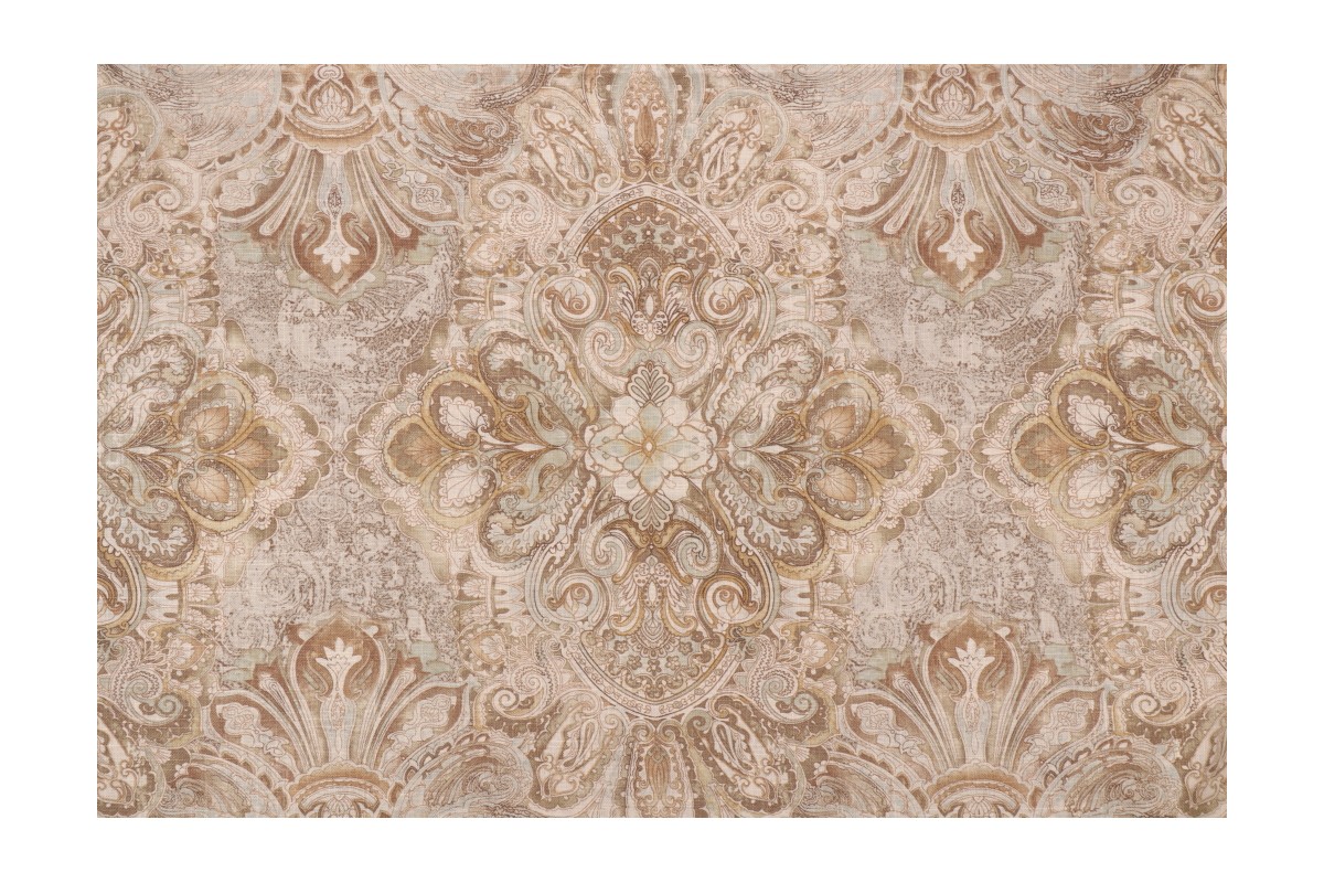 Mill Creek Sorano-Cliffside Printed Linen Blend Drapery Fabric in Pewter