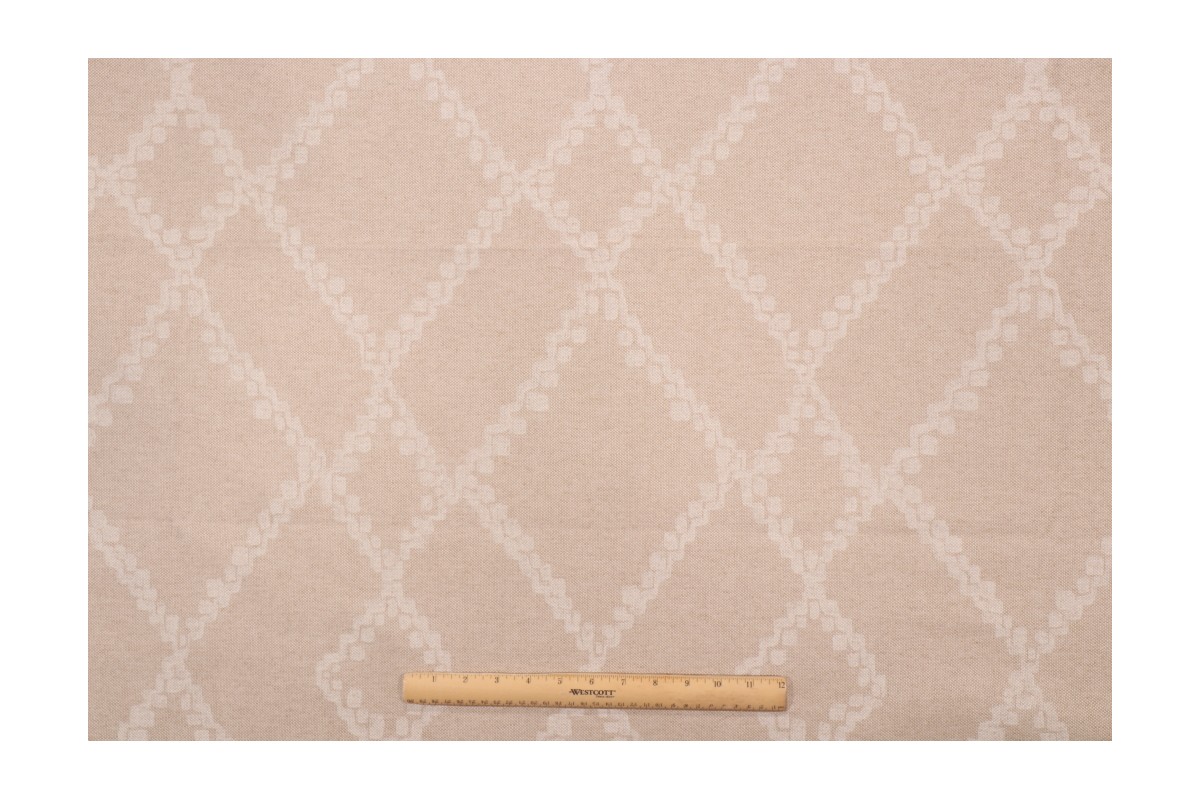 Lacefield Medina-Heavy Basket Printed Cotton Blend Drapery Fabric in Chalk